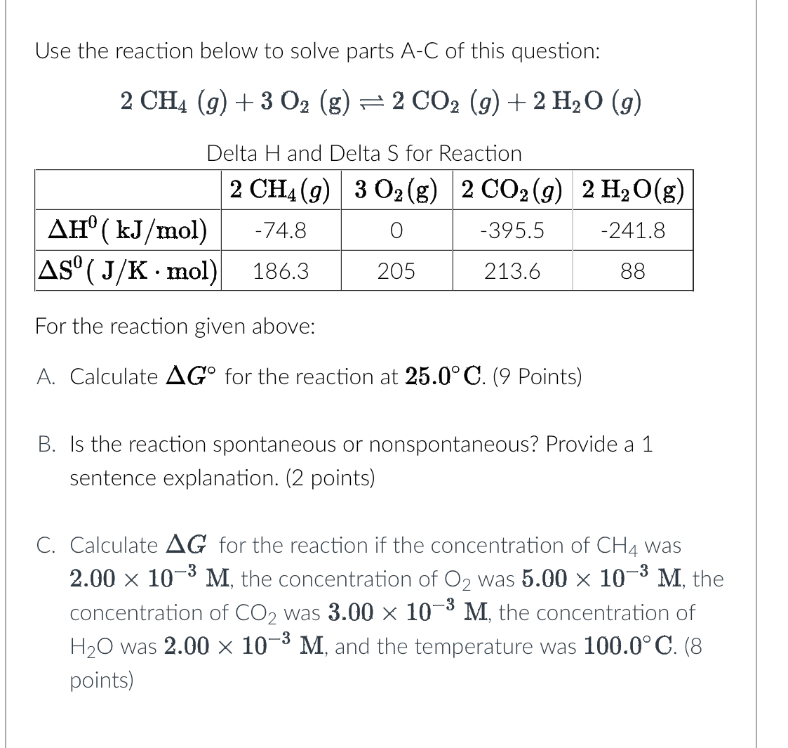 Solved Use the reaction below to solve parts A-C of this | Chegg.com