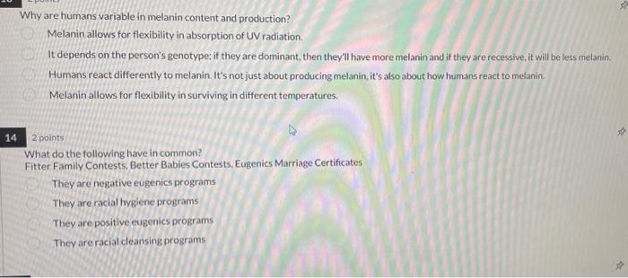 Why are humans variable in melanin content and | Chegg.com