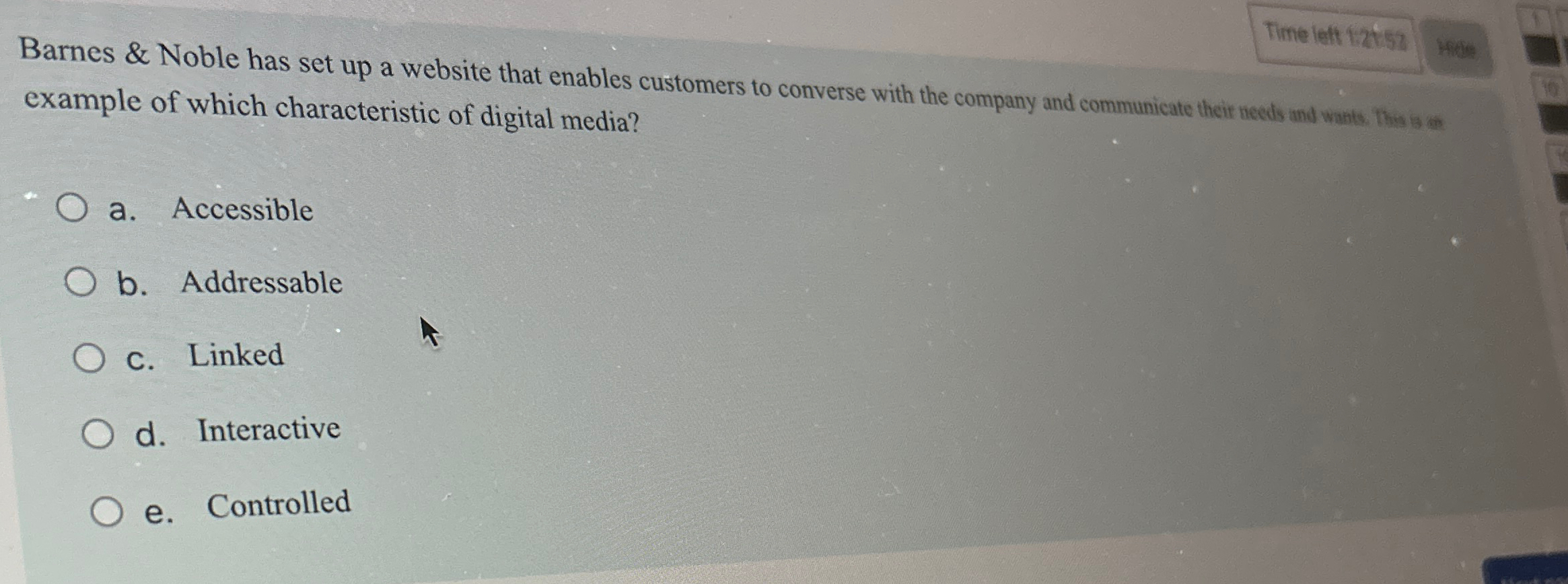 Solved Barnes & Noble has set up a website that enables | Chegg.com