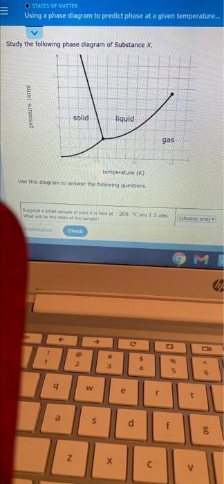 Solved Using a phase diagram to predict phase at a given | Chegg.com