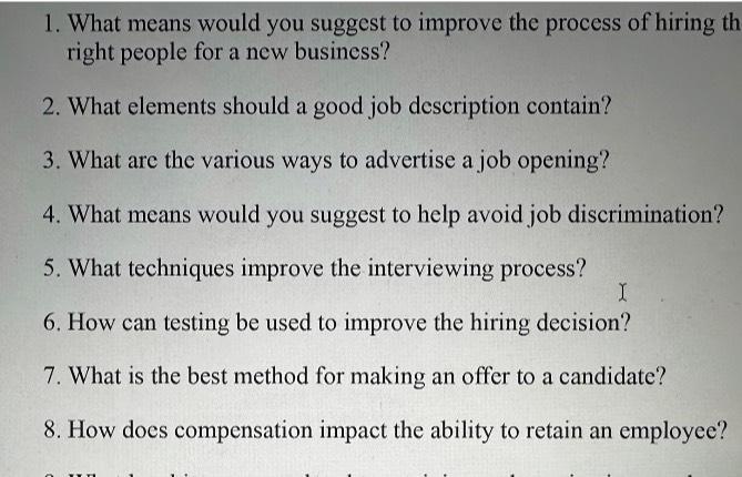 Solved What means would you suggest to improve the process | Chegg.com
