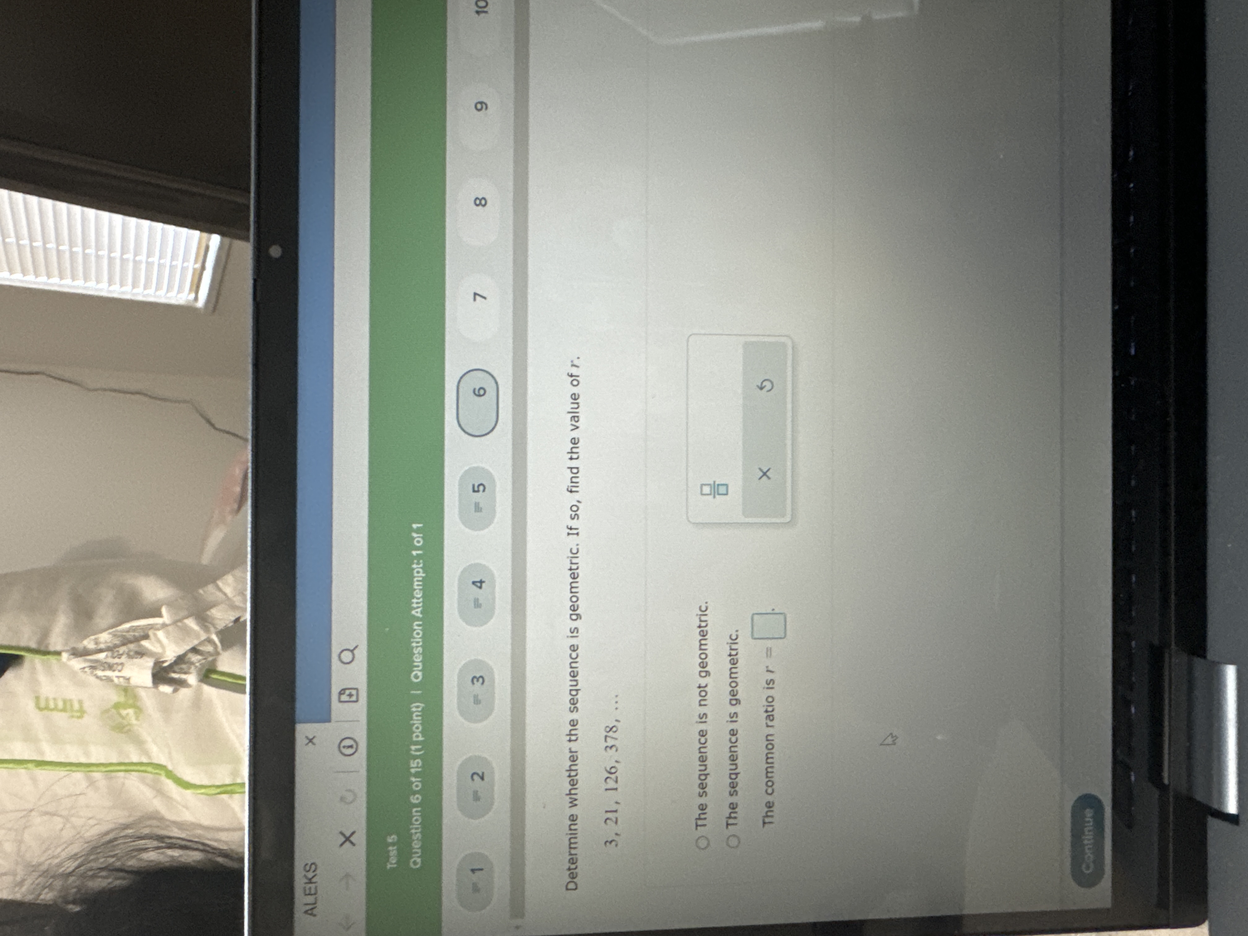 Solved Determine whether the sequence is geometric. If so, | Chegg.com