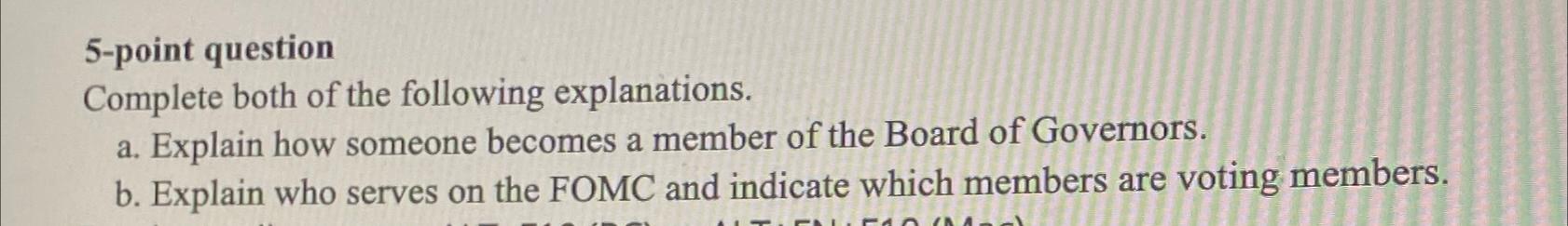 Solved 5-point questionComplete both of the following | Chegg.com