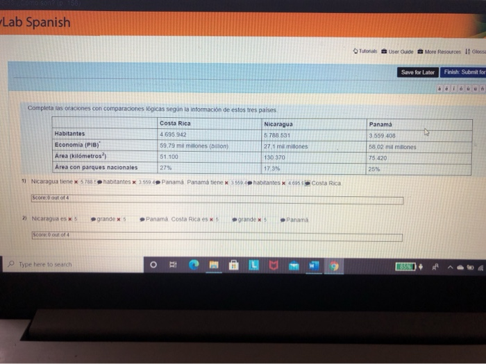 Lab Spanish Tutorials User Guide More Resources I | Chegg.com
