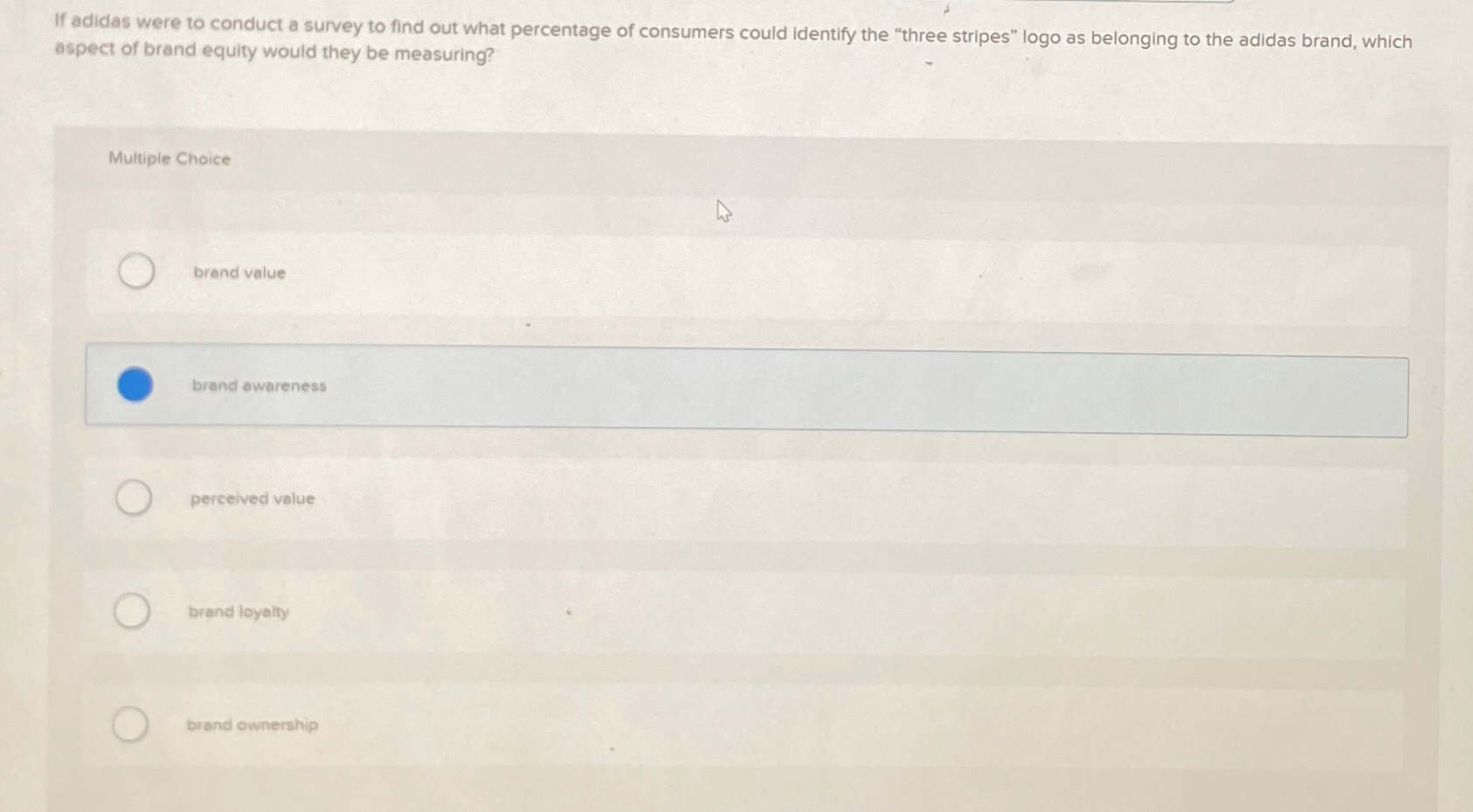 Solved If adidas were to conduct a survey to find out what | Chegg.com
