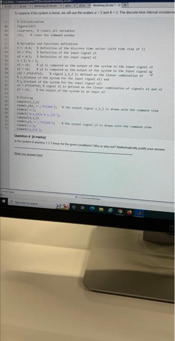 Solved 1. Linear and Nonlinear System 1.1 Continuous-lime | Chegg.com