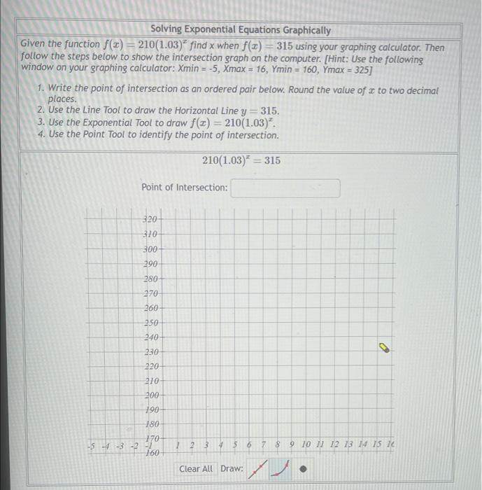 Solved Solving Exponential Equations Graphically Given the | Chegg.com