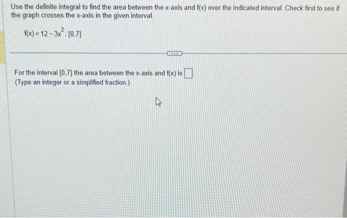 Solved Use the definite integral to find the area between | Chegg.com