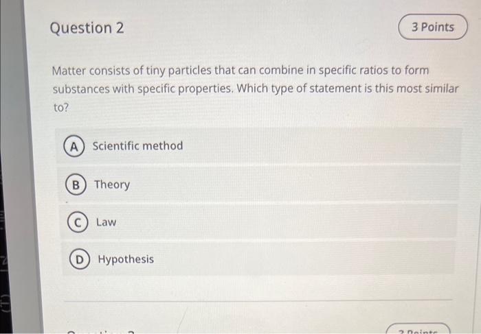Solved Matter consists of tiny particles that can combine in | Chegg.com
