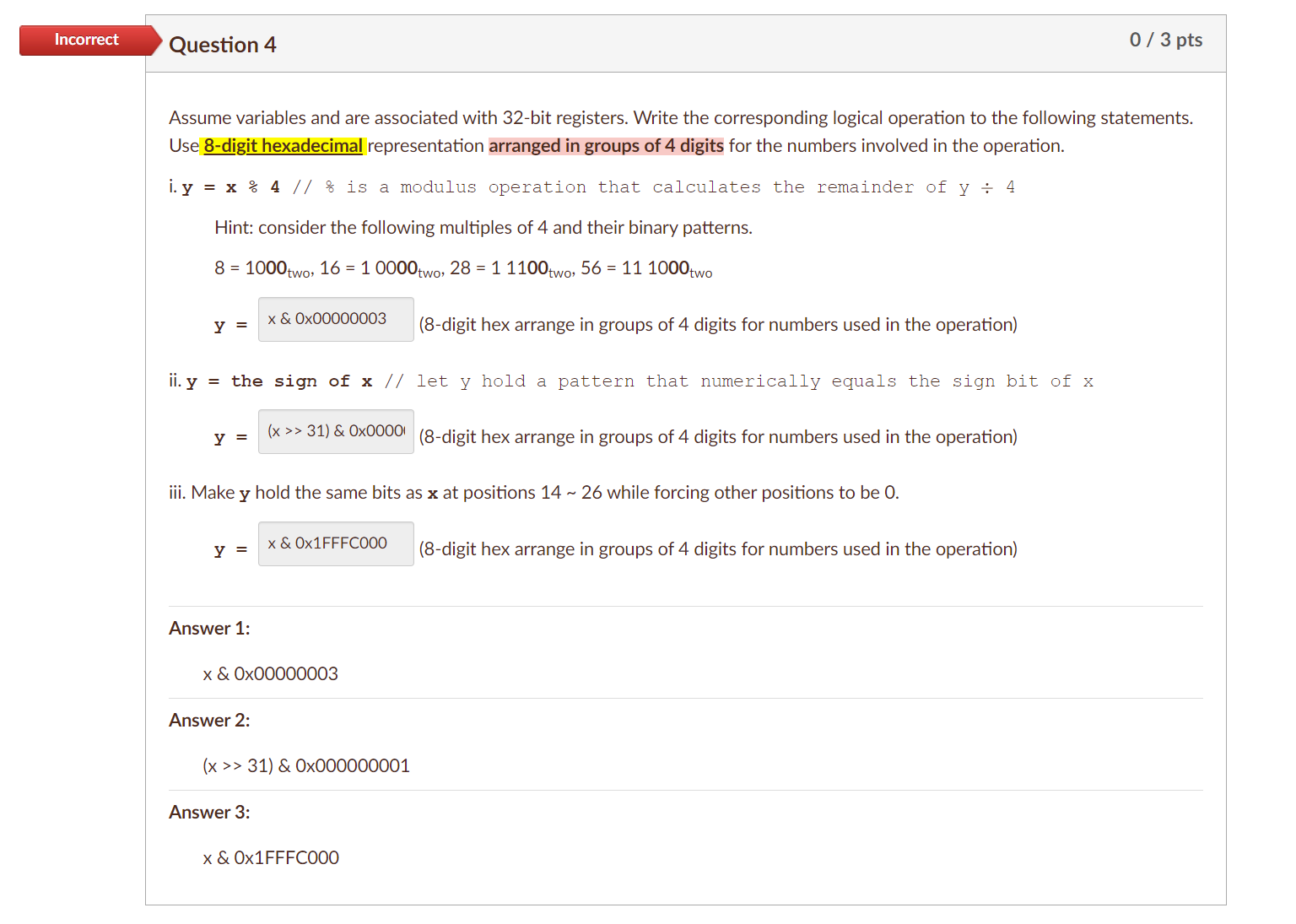 Solved Unsure what I did wrong. Please provide explanation | Chegg.com