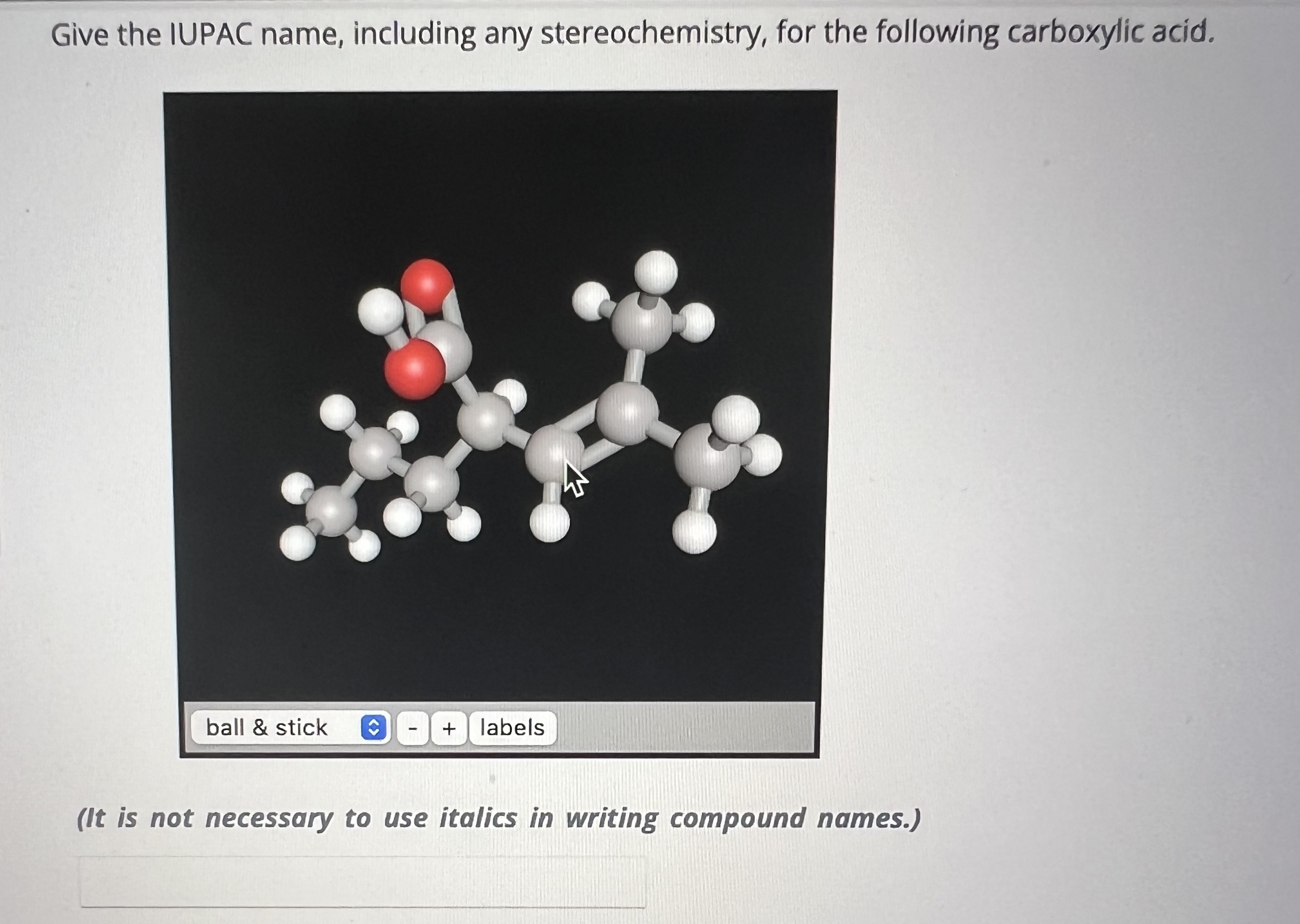 Solved Give the IUPAC name, including any stereochemistry, | Chegg.com