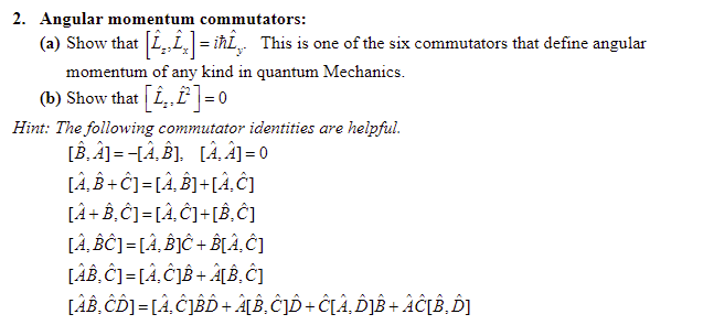 Solved Angular momentum commutators:(a) ﻿Show that | Chegg.com