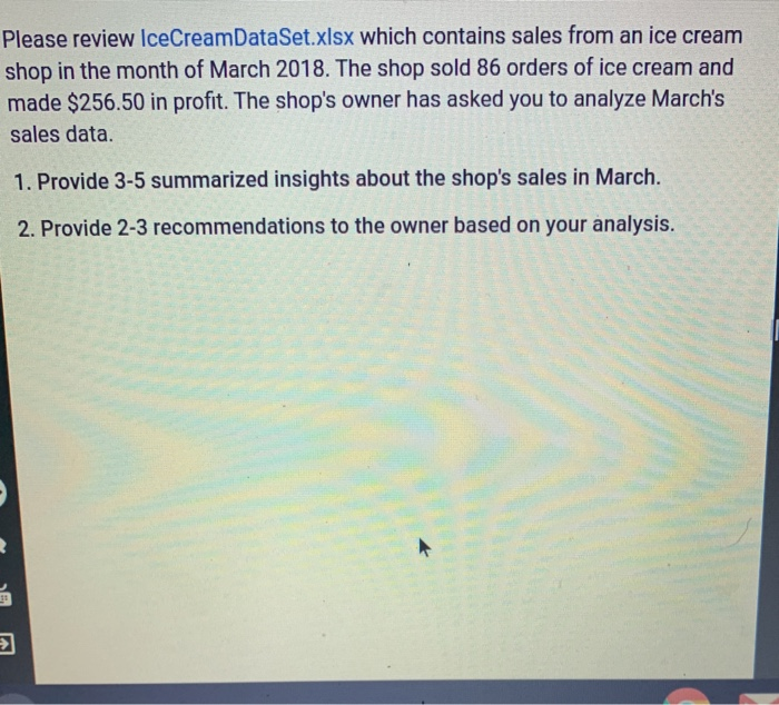 Solved Please review IceCreamDataSet.xlsx which contains | Chegg.com