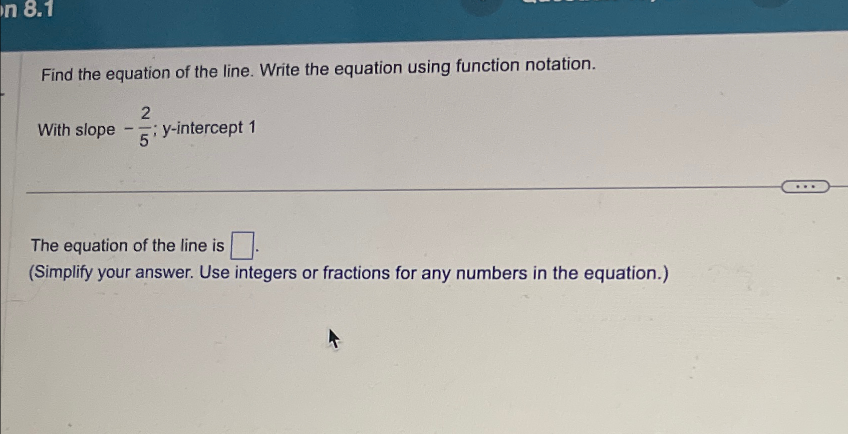 Solved Find the equation of the line. Write the equation | Chegg.com