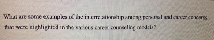 Solved What are some examples of the interrelationship among | Chegg.com