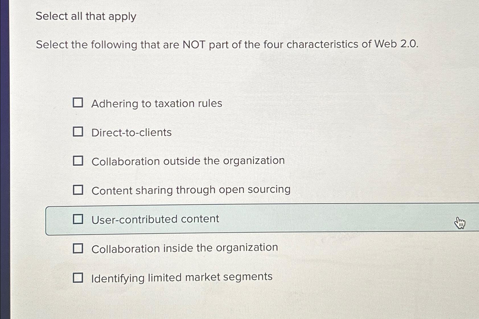 Solved Select all that applySelect the following that are | Chegg.com