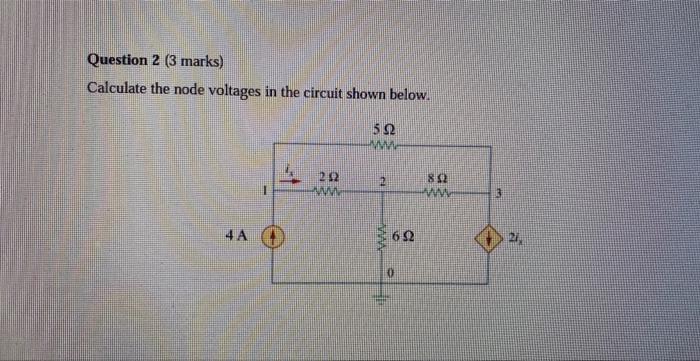 Solved Calculate the node voltages in the circuit shown | Chegg.com