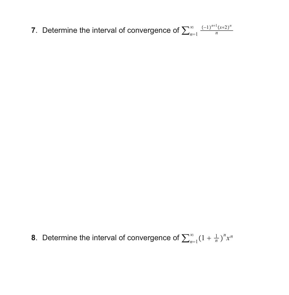 Solved Determine the interval of convergence of | Chegg.com