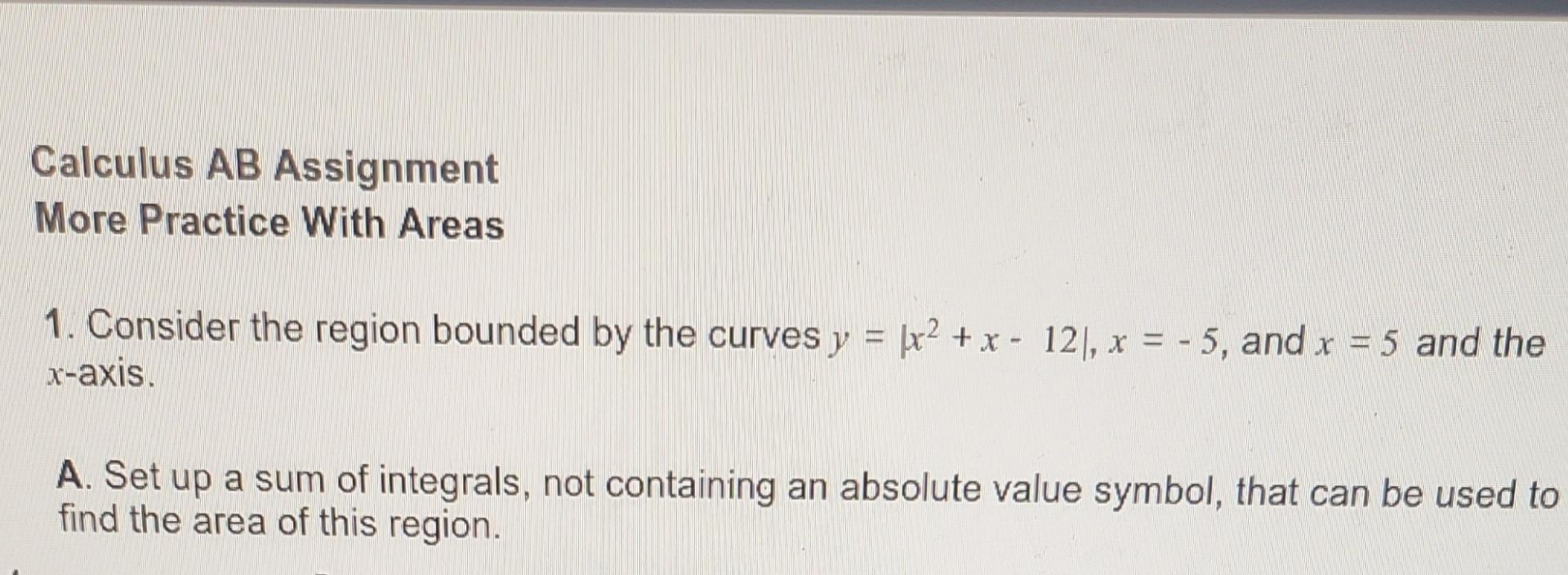 Solved Calculus AB AssignmentMore Practice With | Chegg.com