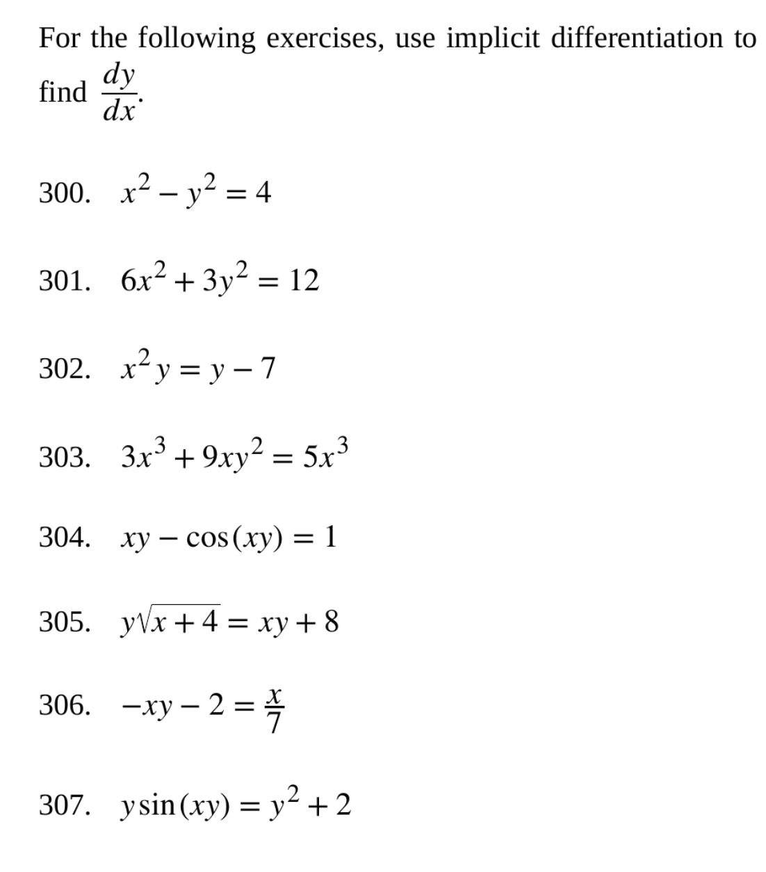 Solved or the following exercises, use implicit | Chegg.com