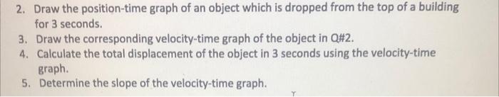 Solved 2. Draw the position-time graph of an object which is | Chegg.com