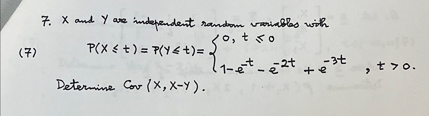 Solved x ﻿and Y ﻿are independent random variables | Chegg.com