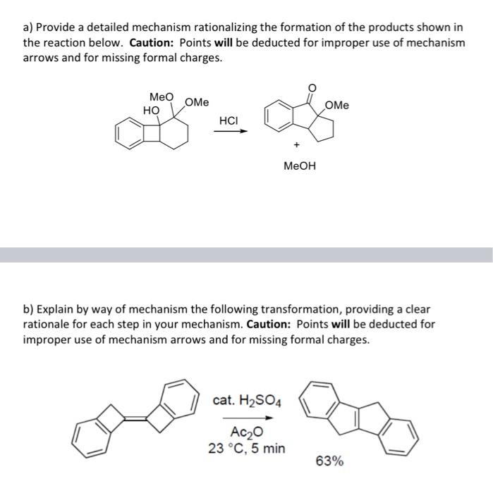 Solved With mechanisms. Include arrows and signs with a step | Chegg.com