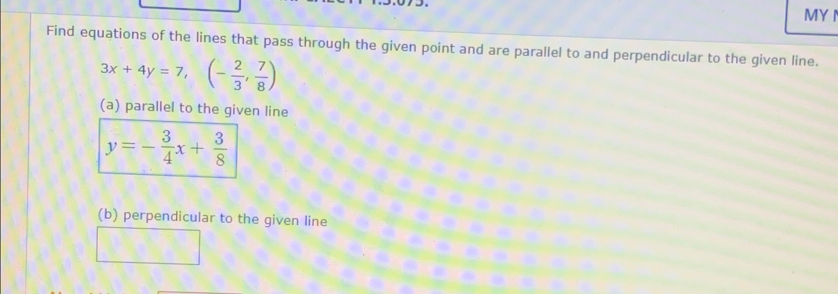 Solved Find equations of the lines that pass through the | Chegg.com