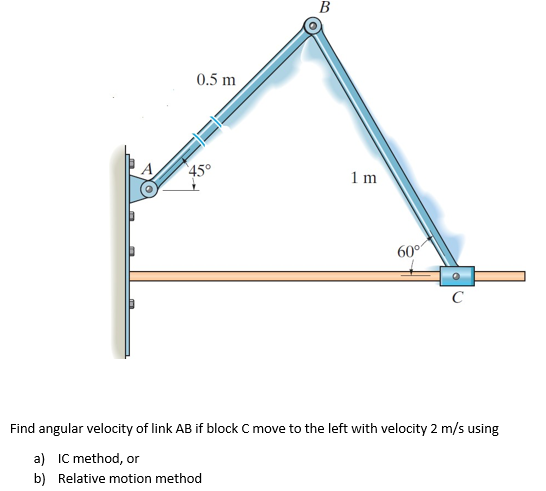 Solved Find Angular Velocity Of Link Ab if Block C move To 5347