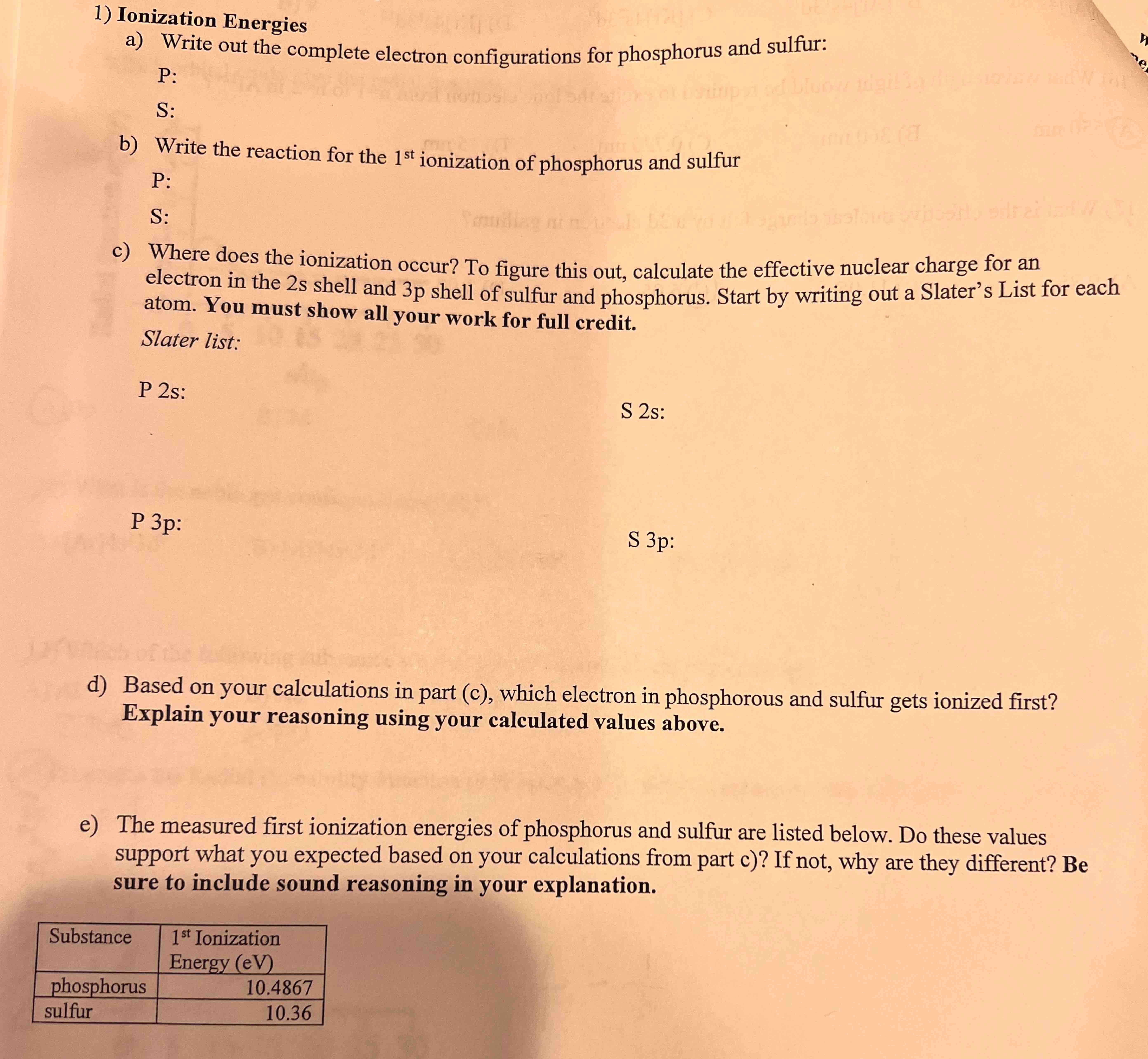 Give The Electron Configurations For The Following