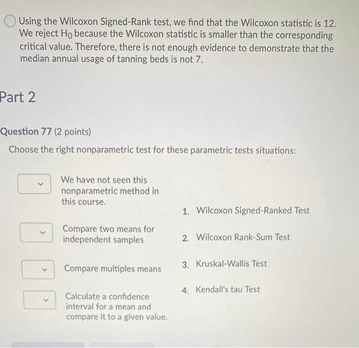 Solved Problem 8 - Nonparametric Methods (5 points) Part 1 | Chegg.com