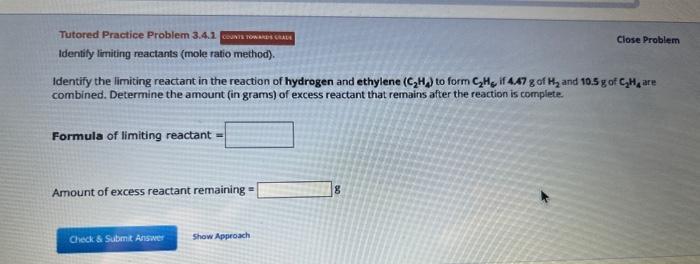 Solved Identify limiting reactants (mole ratio method). | Chegg.com
