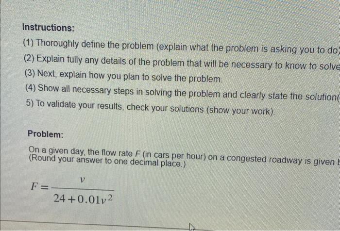 Solved Instructions: (1) Thoroughly define the problem | Chegg.com