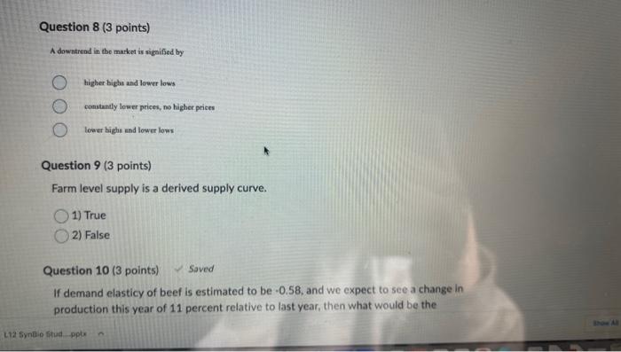 Solved If price of beef increased by 10% this year over last | Chegg.com