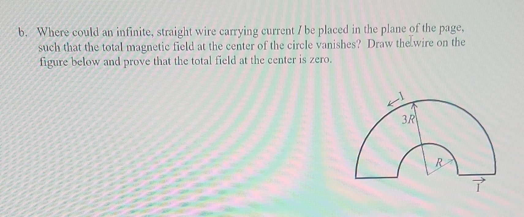 Solved A wire in the plane of the page has the shape shown | Chegg.com