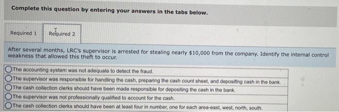 Solved E5-3 (Static) Identifying Internal Control Principles | Chegg.com