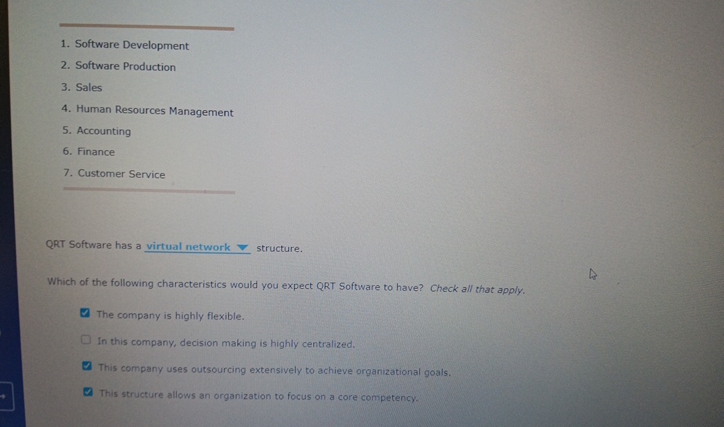 Solved Software DevelopmentSoftware ProductionSalesHuman | Chegg.com