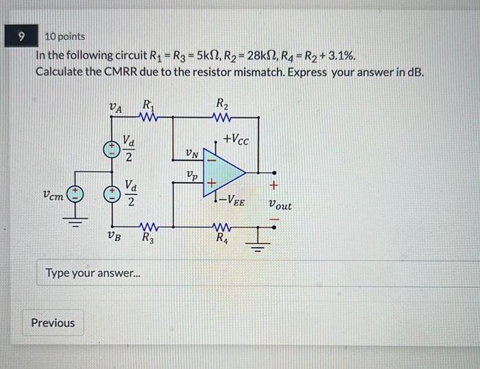 Solved 10points In the following circuit | Chegg.com