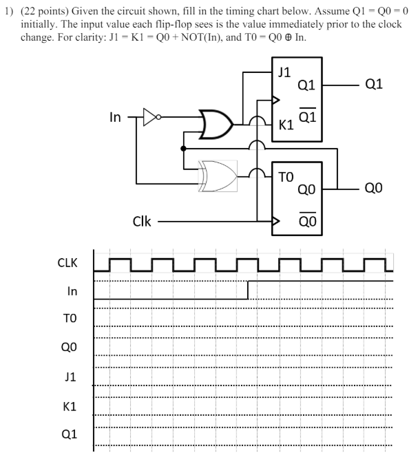 Solved (22 ﻿points) ﻿Given the circuit shown, fill in the | Chegg.com