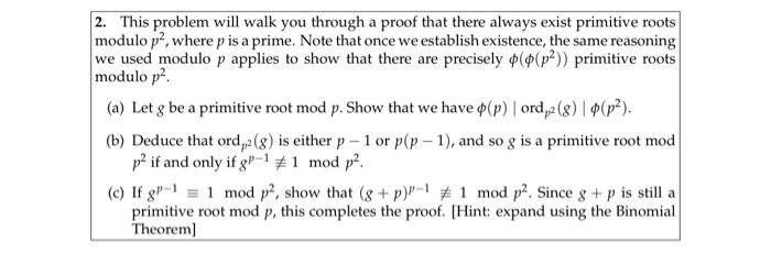 Solved 2. This problem will walk you through a proof that | Chegg.com