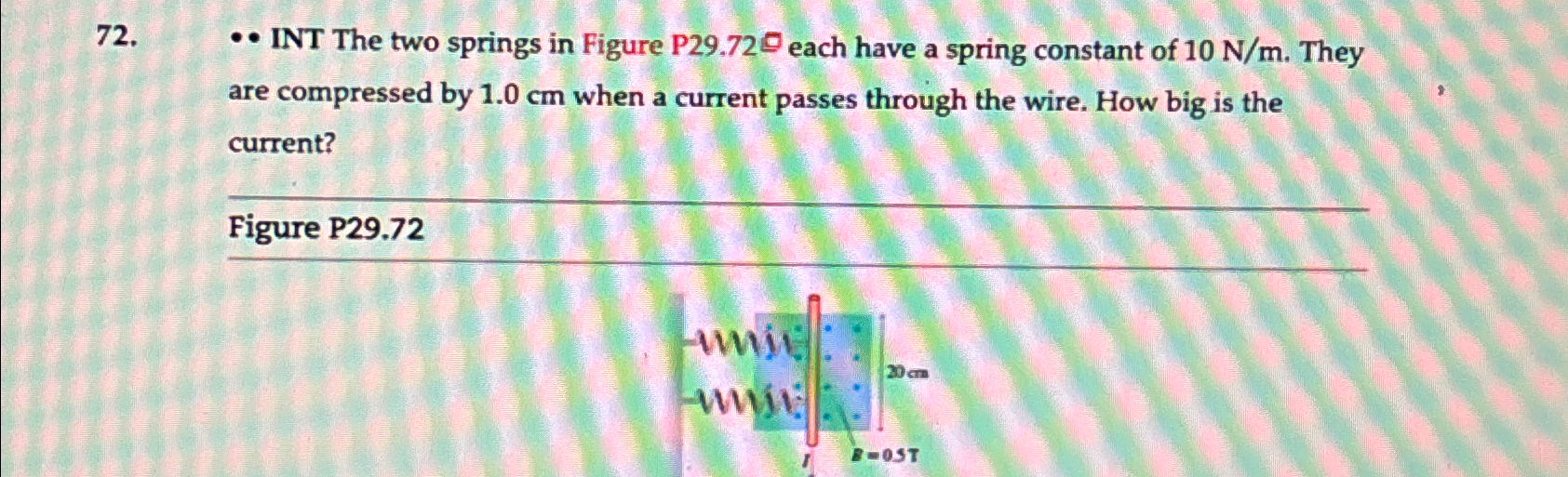 Solved INT The two springs in Figure P29.72 ﻿each have a | Chegg.com