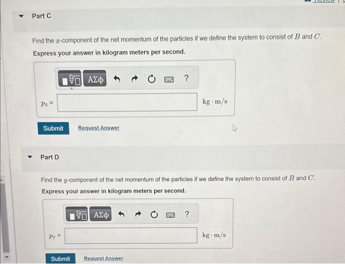 Solved Three objects A,B, and C are moving as shown in the | Chegg.com