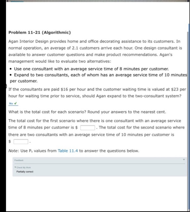 ebook Calculator to Problem 11-21 (Algorithmic) Agan | Chegg.com