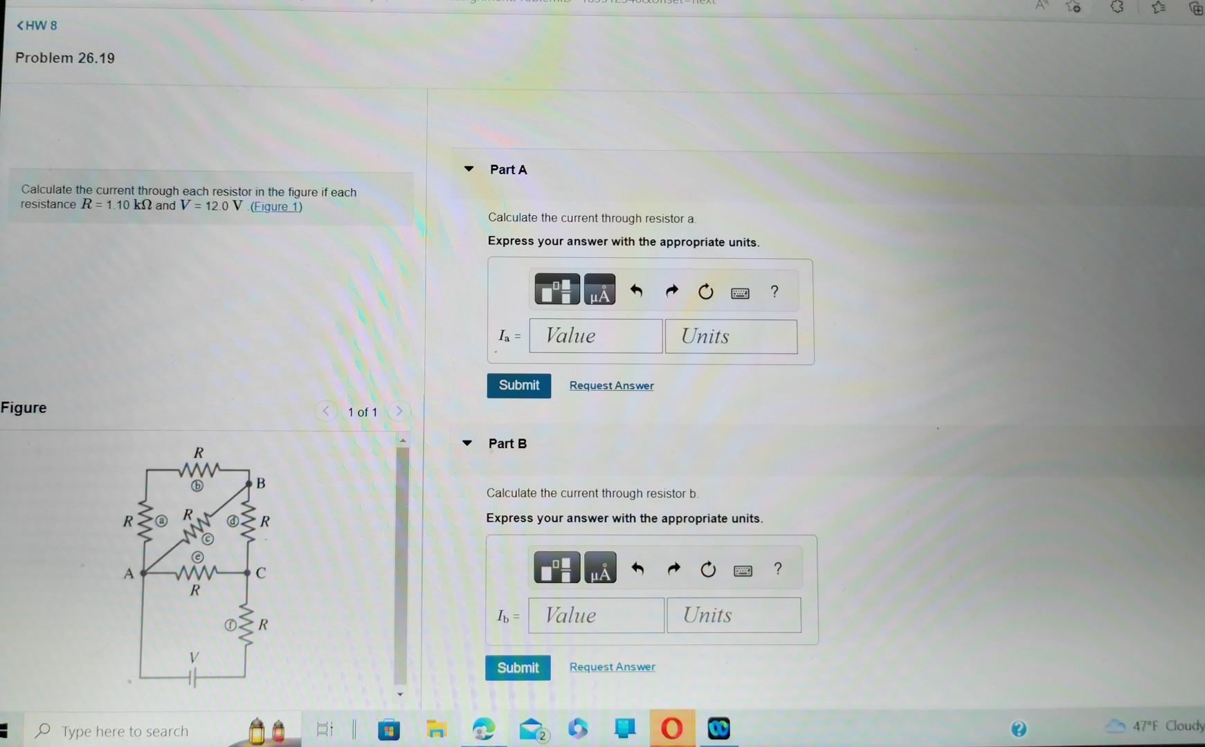 Solved Calculate The Current Through Each Resistor In The