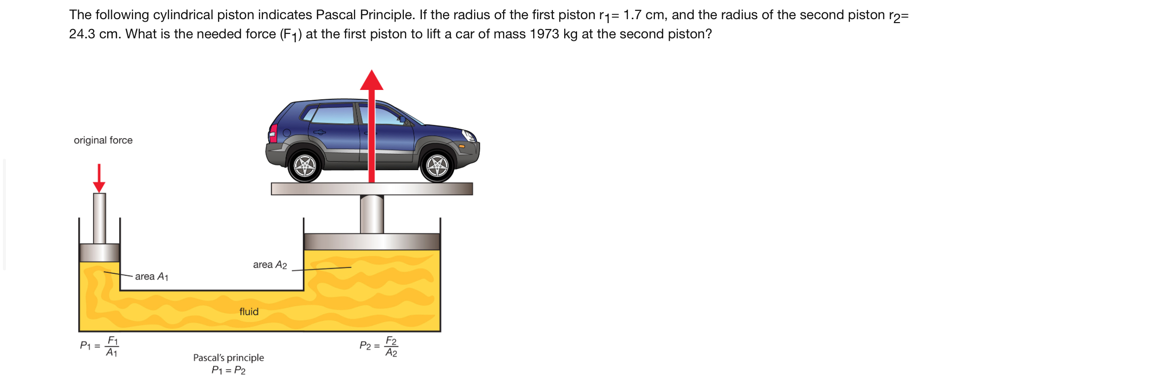 Solved The following cylindrical piston indicates Pascal | Chegg.com