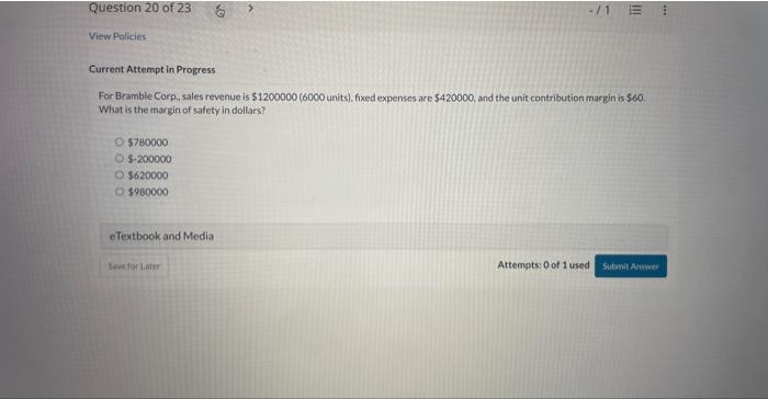 Solved For Bramble Corp., sales revenue is $1200000 (6000 | Chegg.com