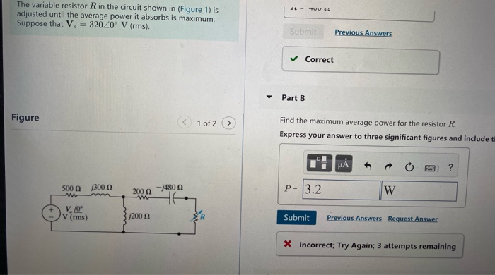 Solved 1t - "va The variable resistor R in the circuit shown | Chegg.com