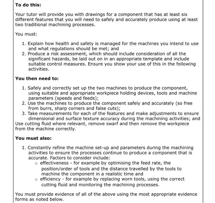 To do this: Your tutor will provide you with drawings | Chegg.com