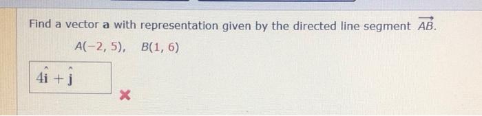 Solved Find a vector a with representation given by the | Chegg.com