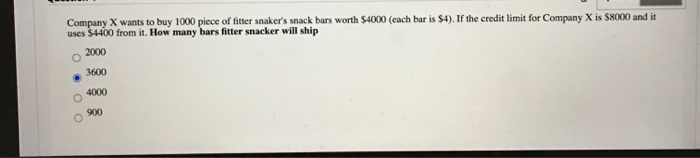 Solved Company X wants to buy 1000 piece of fitter snaker's | Chegg.com